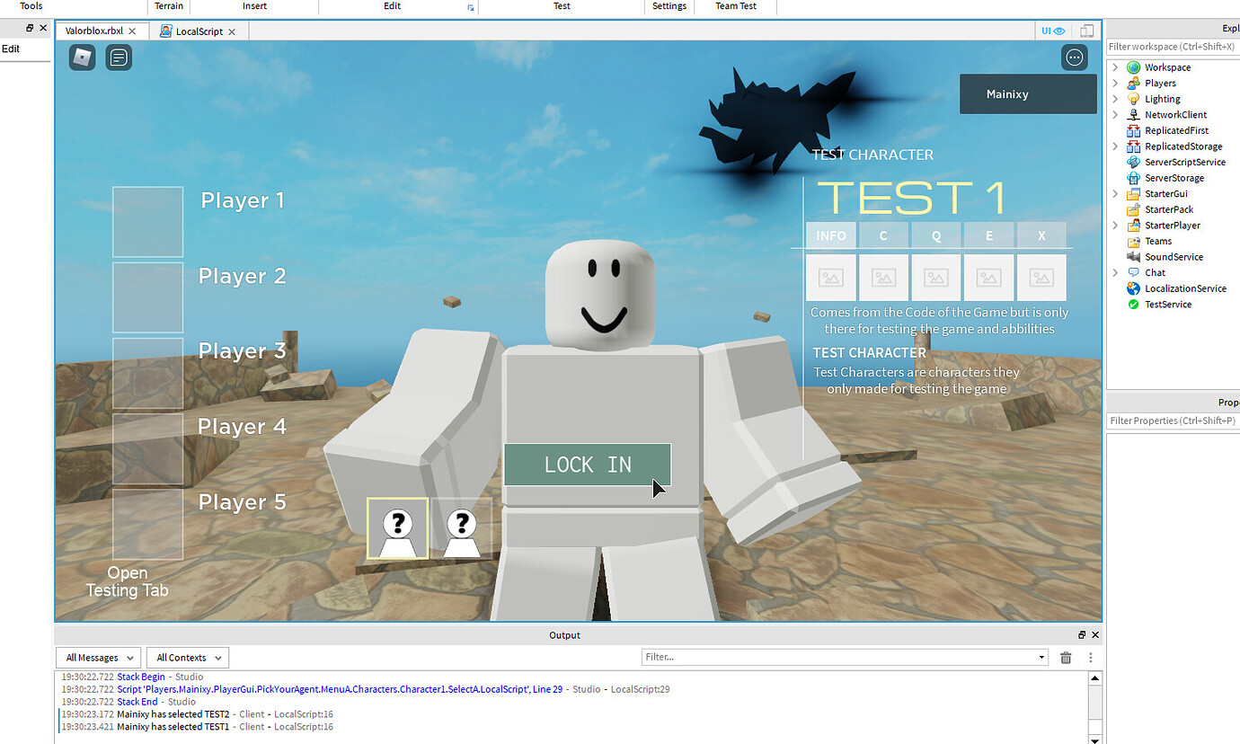 Pick a agent (for valorant in roblox) - Scripting Support - Developer ...