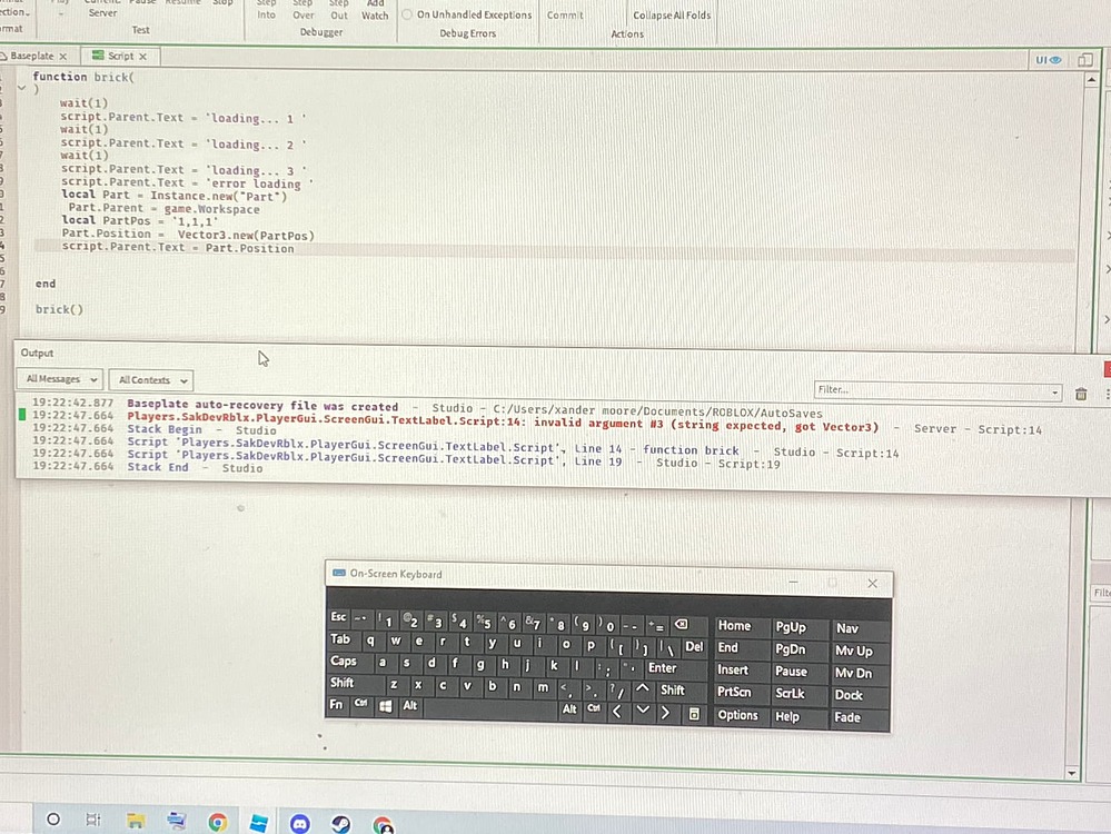 String expected, got vector script bug help - Scripting Support ...