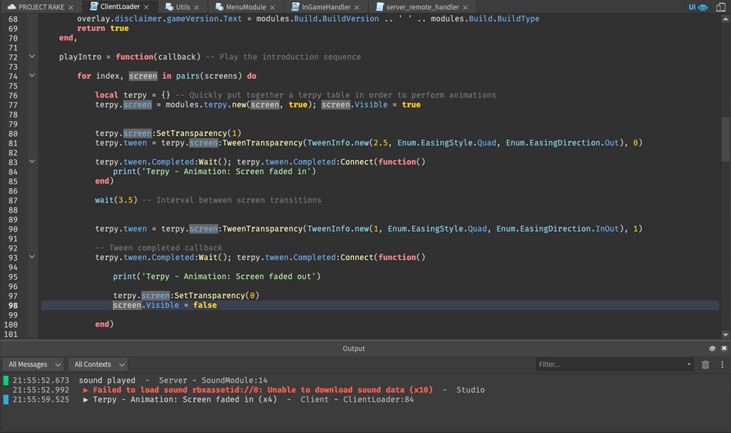 Terpy (tween large models and guis' overall transparency with ease) - Community Resources ...