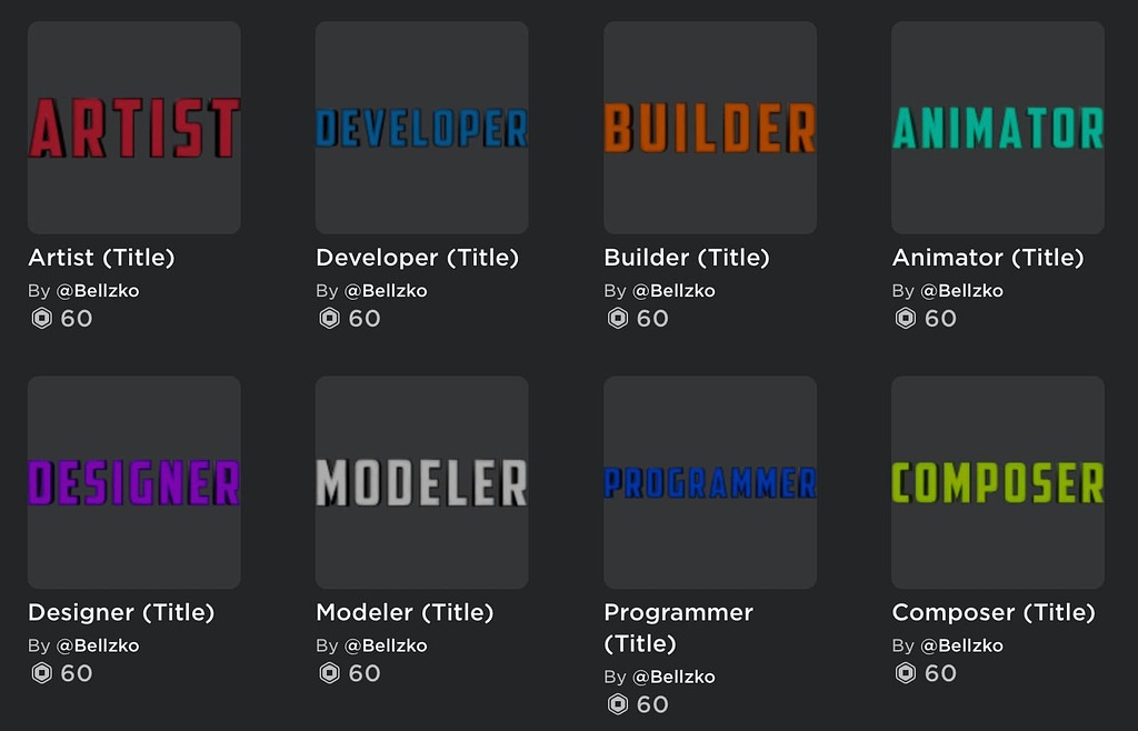 Roblox Avatar Titles - Creations Feedback - Developer Forum | Roblox