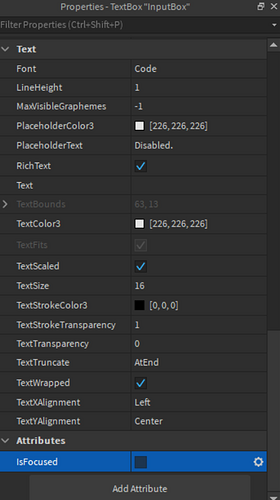 Script doesn't detect an added property on TextBox? - Scripting Support - Developer Forum | Roblox