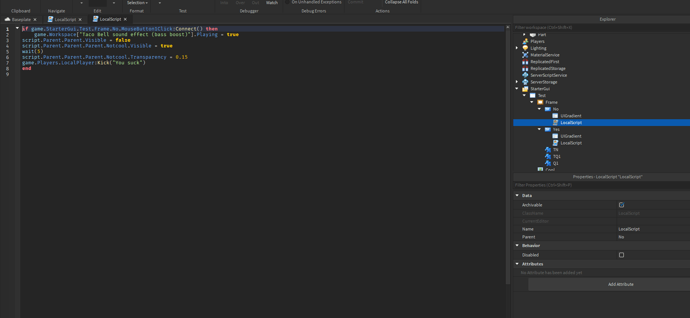 Need help with script not working - Scripting Support - Developer Forum ...