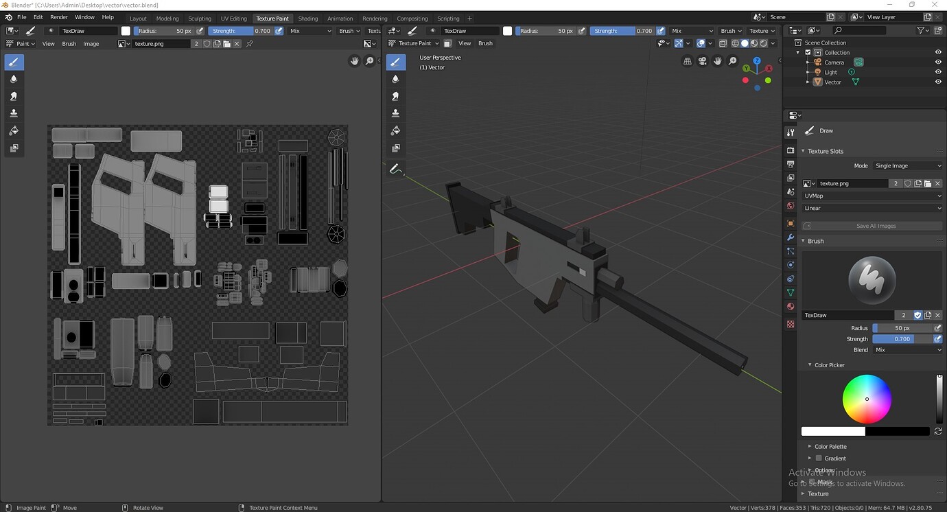 Feedback on my low poly Kriss-Vector SMG Model - Creations Feedback ...