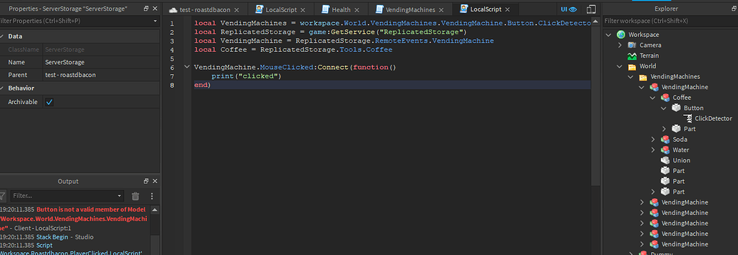 How to connect all these clickdetectors to 1 variable - Scripting Support - Developer Forum | Roblox