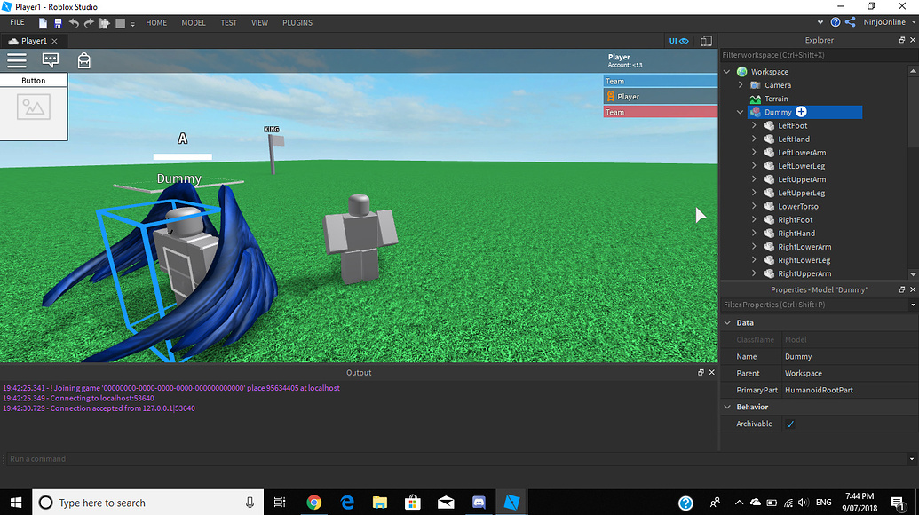 Trying to insert assets into a character model inside CurrentCamera - Scripting Support ...