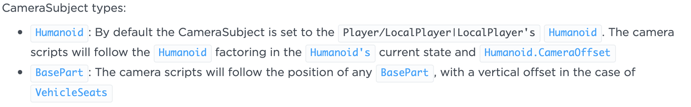 Change character isn't changing camera angle - Scripting Support - Developer Forum | Roblox