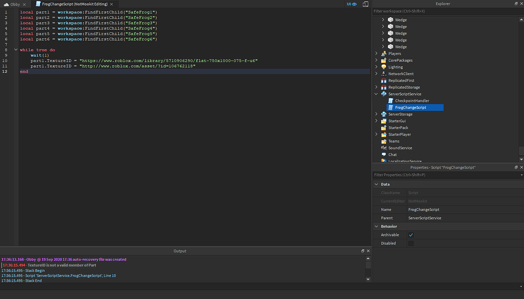 Change Color script - Scripting Support - Developer Forum | Roblox