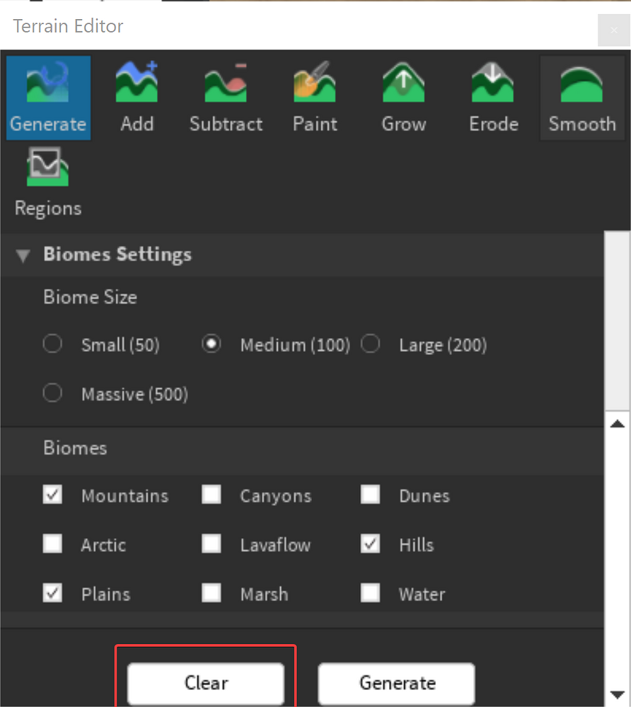 How to clear a specific terrain type? - Scripting Support - Developer Forum | Roblox