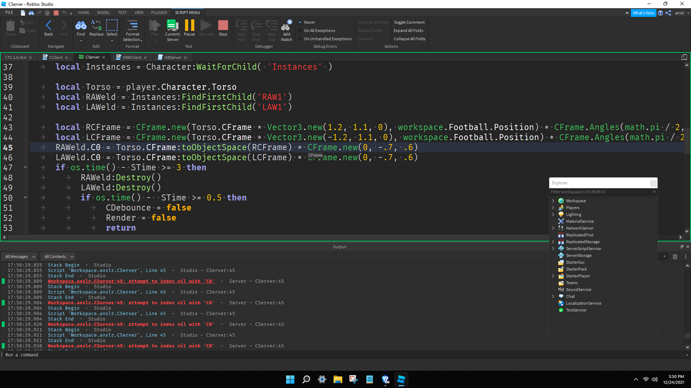 Client Problems - Scripting Support - Developer Forum | Roblox