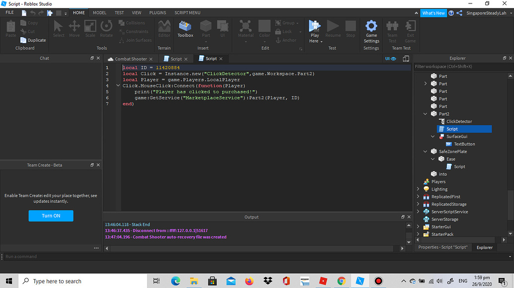 Anyone know how to make a click detector gamepass script? - Scripting Support - Developer Forum ...