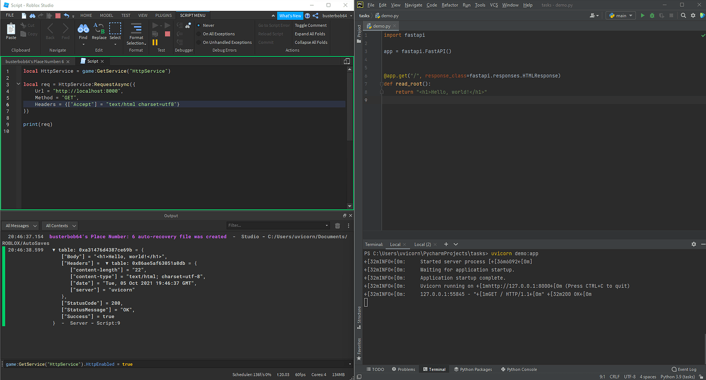 How to access localhost using HttpService in roblox studio? - Scripting ...