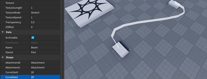 Curve beam to go through position - Scripting Support - Developer Forum | Roblox
