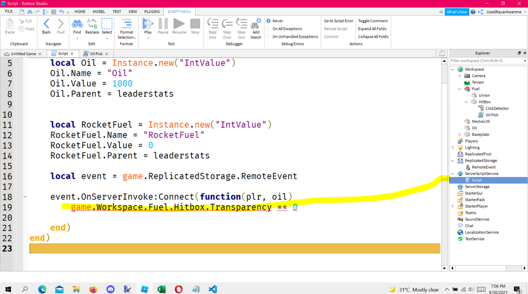 How to fix this error RemoteEvents is not a valid member of ReplicatedStorage “ReplicatedStorage ...