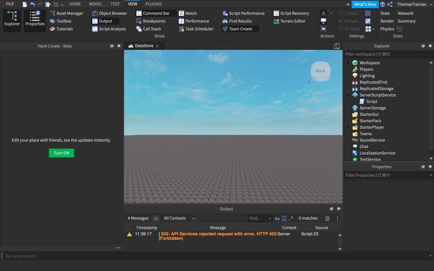 Is there something wrong with my datastore? - Scripting Support - Developer Forum | Roblox