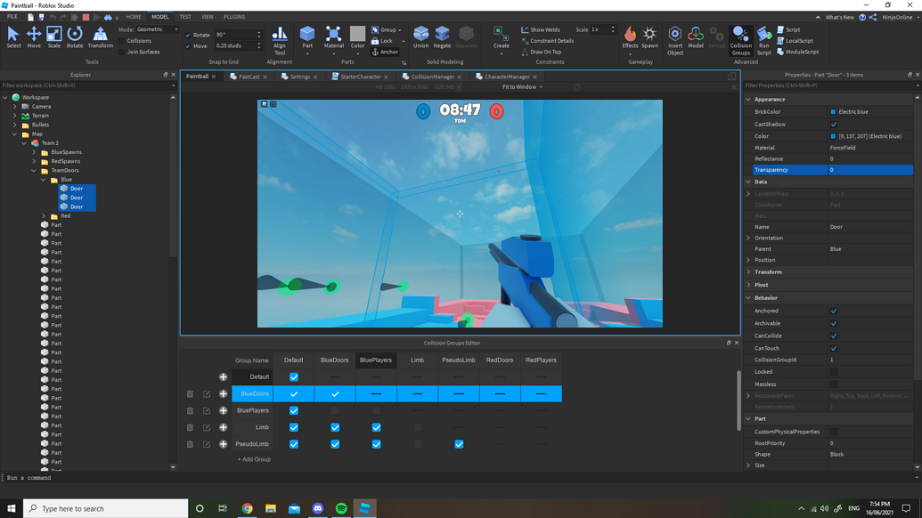Collision group not working - Scripting Support - Developer Forum | Roblox