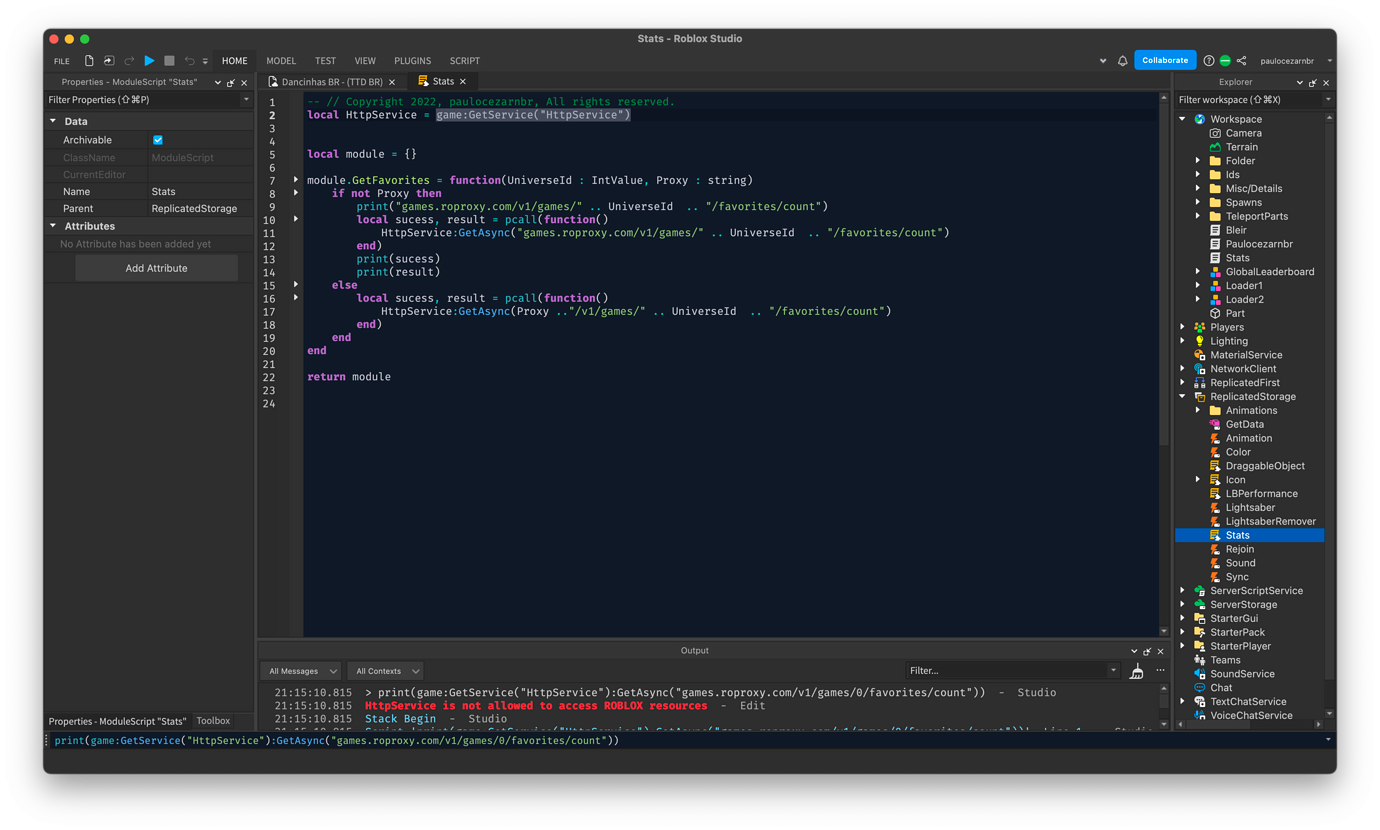 Roproxy is returning that HTTP Services cant access Roblox resources - Scripting Support ...