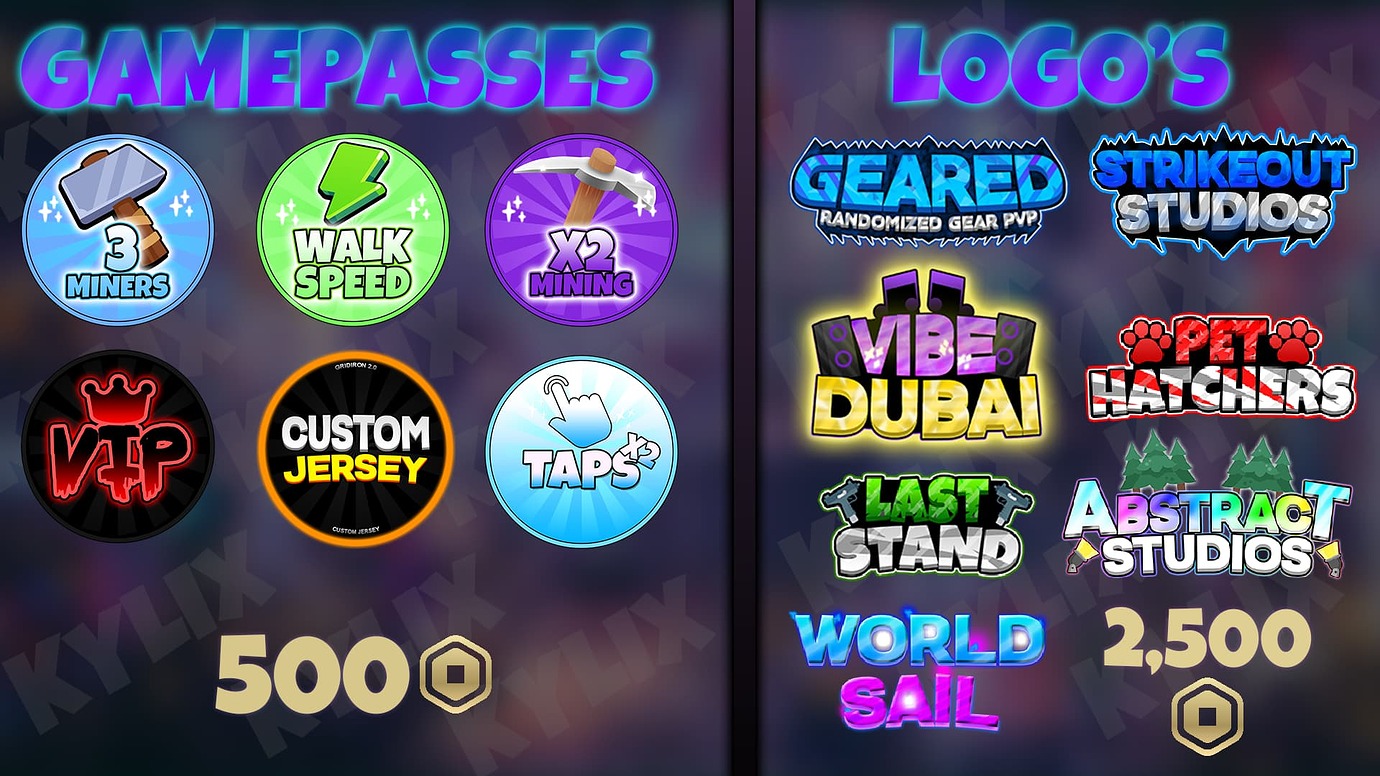 [NEW!] Logo's - Gamepass Icons - Game Icons - UIS - ADS - AND MORE ...