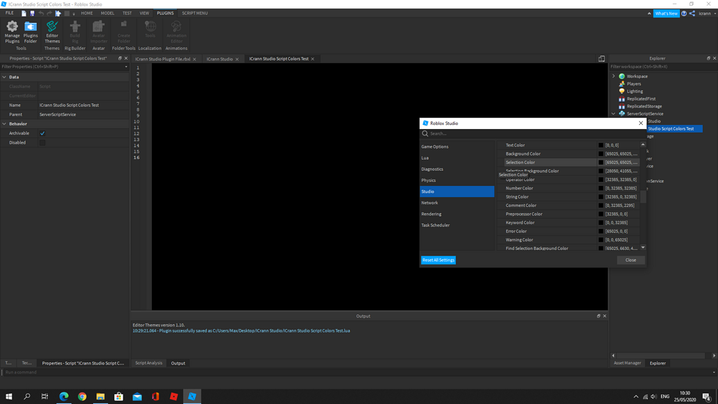 Script editor plugin turning everything black - Scripting Support - Developer Forum | Roblox