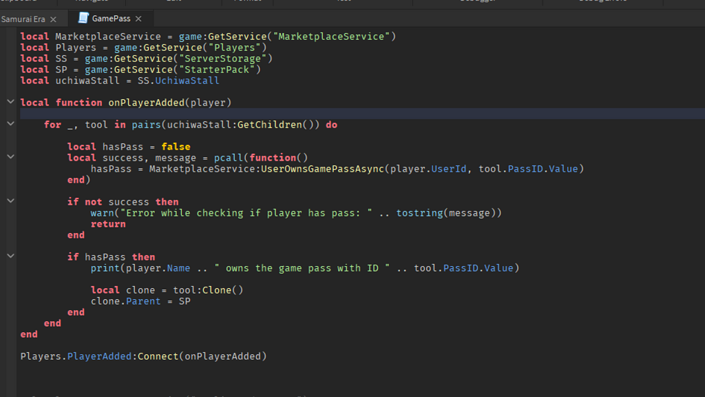 Unexpected move of my tools (game pass) - Scripting Support - Developer Forum | Roblox