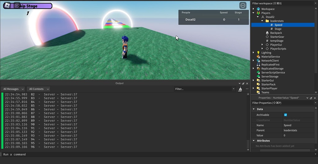 Does not change the speed in leaderstats, although in print changes! - Scripting Support ...