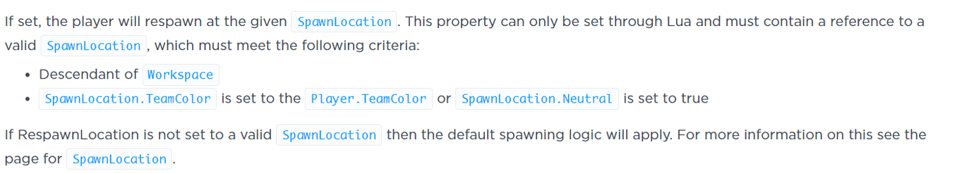 Player Spawnpoints not working - Scripting Support - Developer Forum ...
