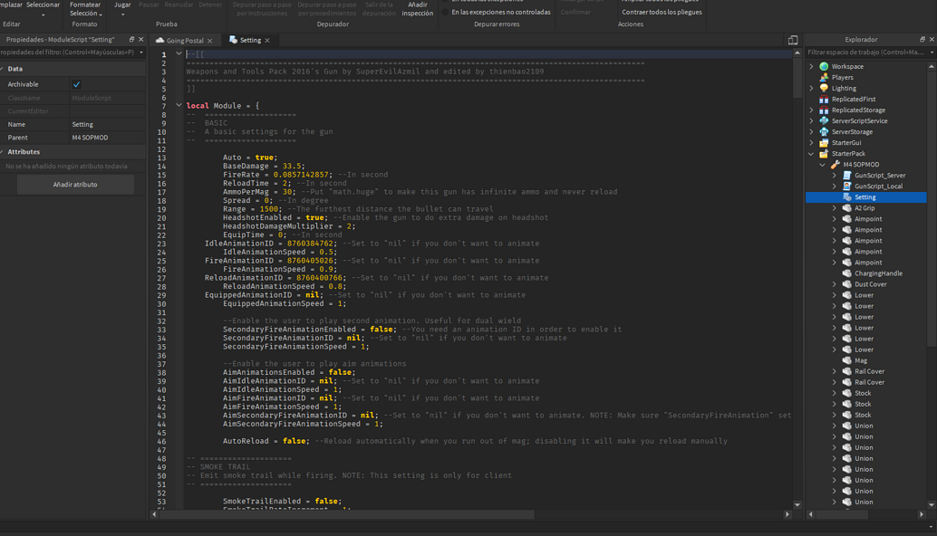 This Is How Exploiters Can Edit Your Guns Settings Scripting Support Developer Forum Roblox 