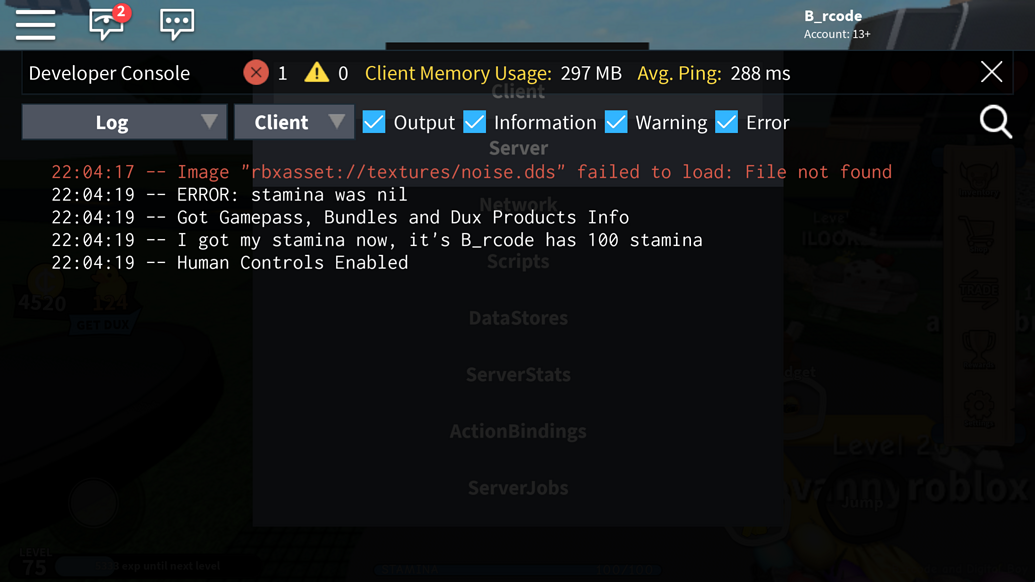 Developer Console view tabs appear behind frame when console is small ...