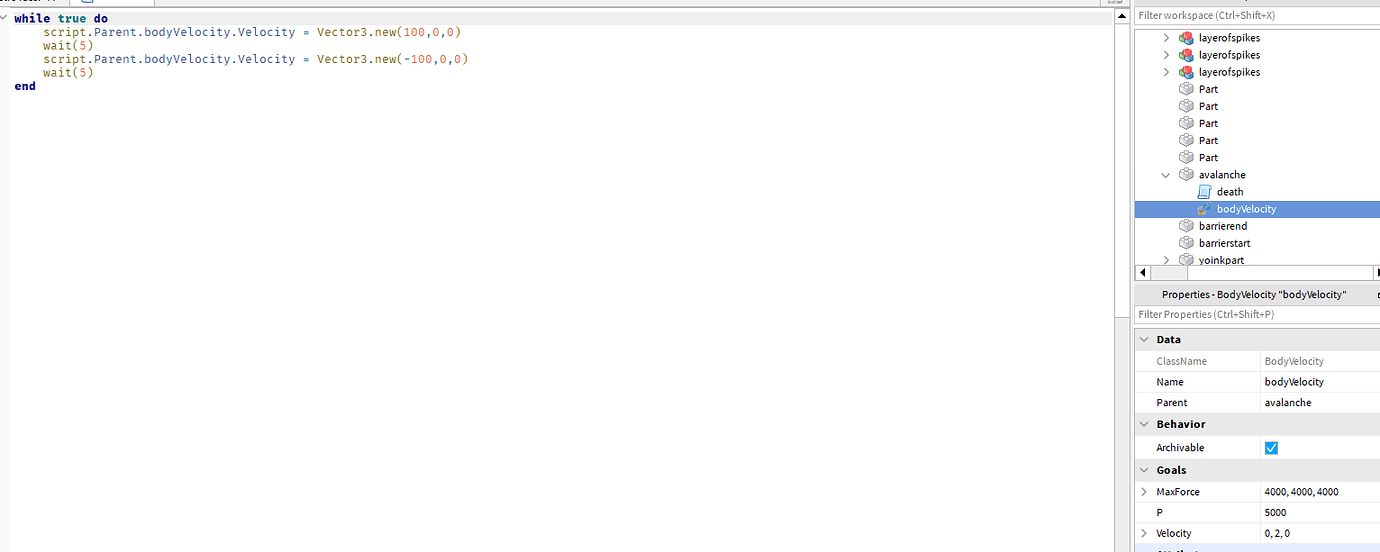 Bodyvelocity Not Working Scripting Support Developer Forum Roblox