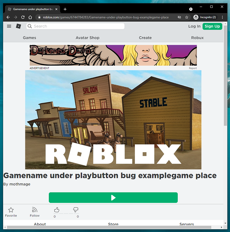 Game titles that span five lines cause creator name to be unclickable ...
