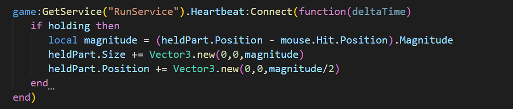 Resizing a part on one face in a loop issue - Scripting Support - Developer Forum | Roblox
