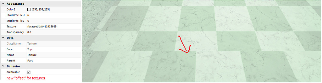 Texture Offsets - Engine Features - Developer Forum | Roblox