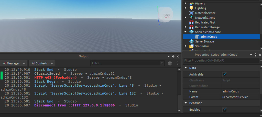 Getting Tool From Toolbox Through Script Is Saying 403 Forbidden Scripting Support
