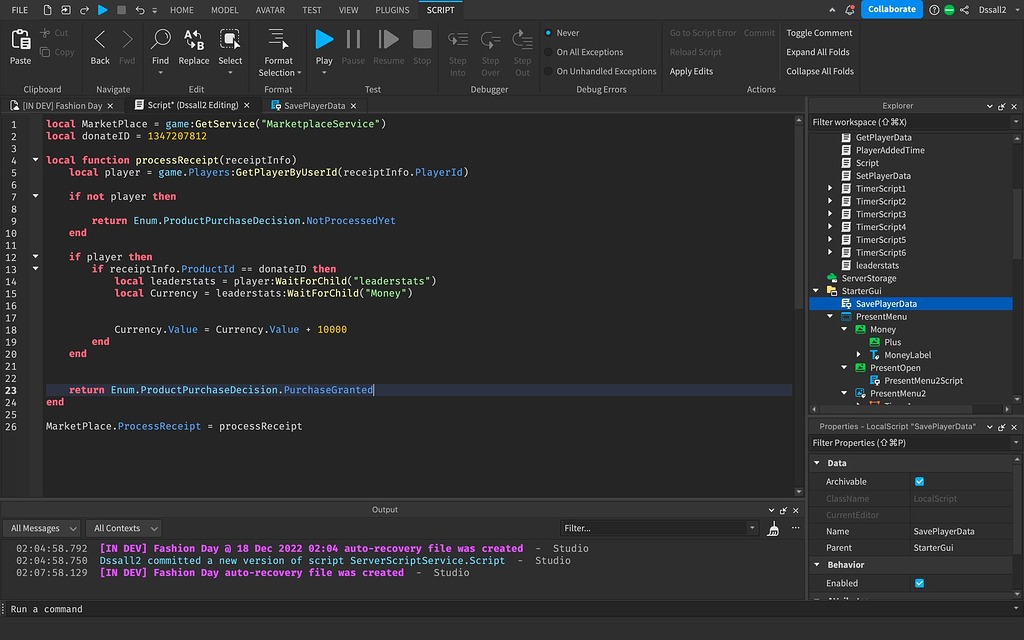 At a new Donation the amount of Money is reset - Scripting Support ...