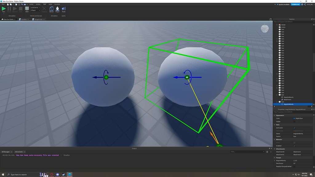 Angular Velocity Issue Scripting Support Developer Forum Roblox