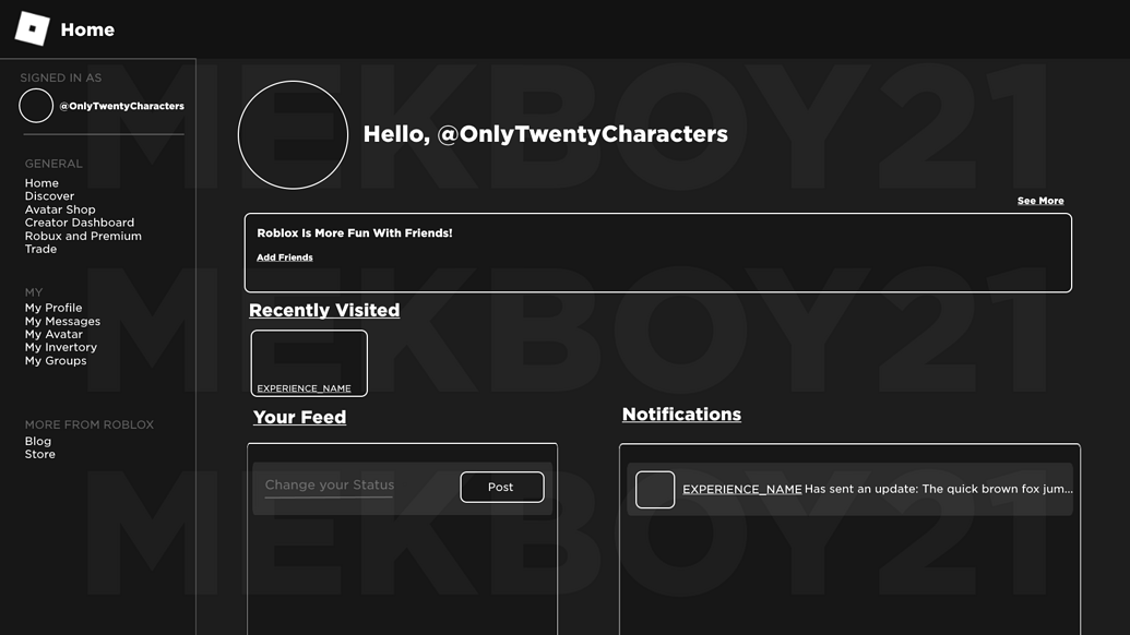 Feedback on Roblox Website Redesign Concept (Home Page) - Creations ...