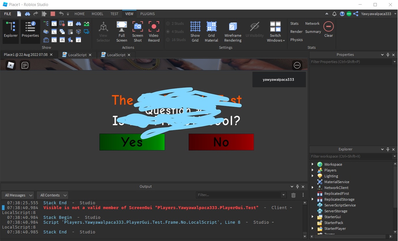 Need help with script not working - Scripting Support - Developer Forum ...