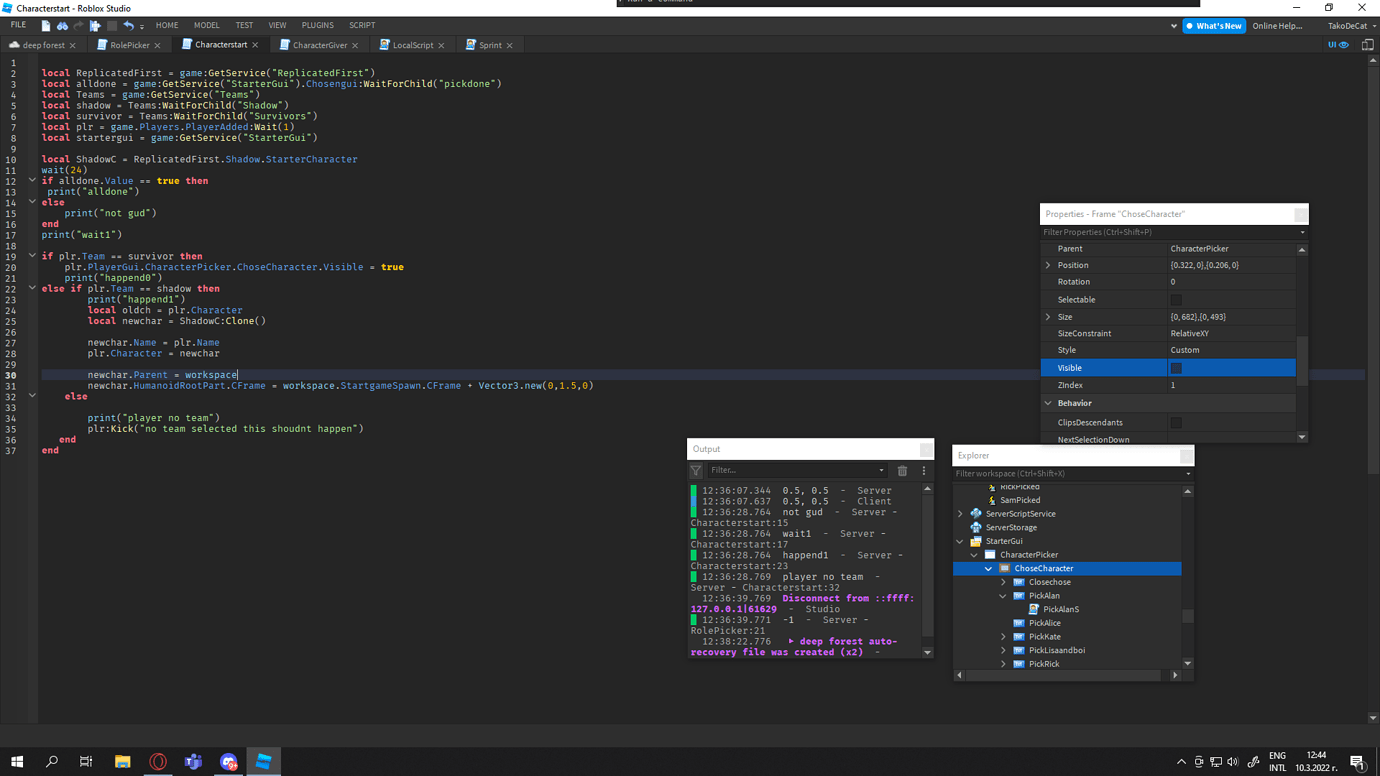I need hep with a character picker script - Scripting Support - Developer Forum | Roblox