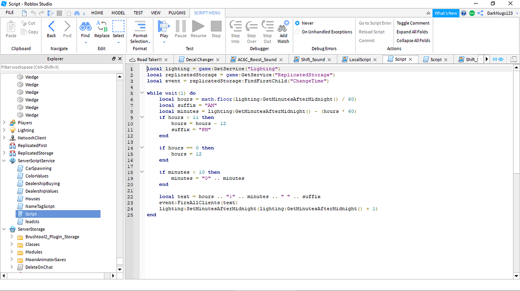 How to make Beams turn on at a specific time? - Scripting Support ...