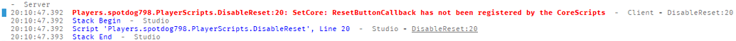 How To Disable The Reset Button Scripting Support Developer Forum Roblox