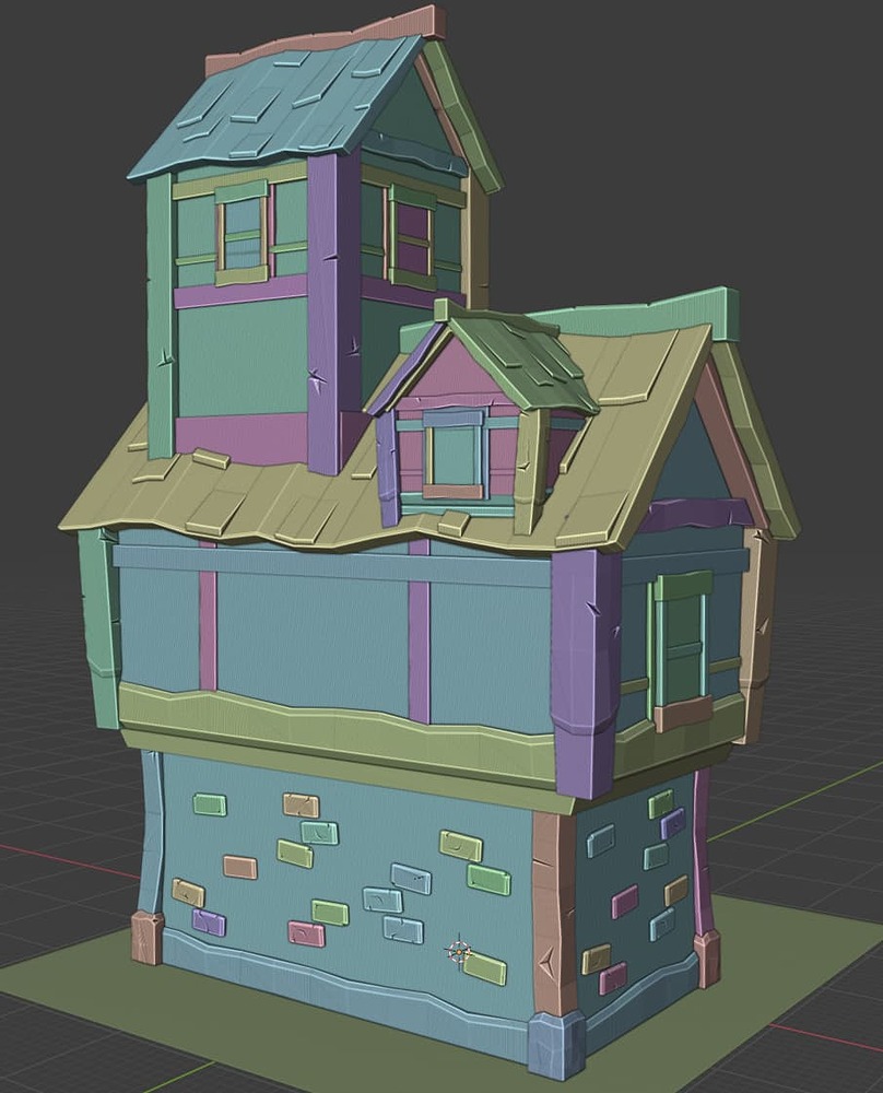 Low-Poly Medieval House Model ( Blender ) - Creations Feedback ...