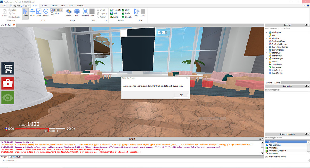 Studio crash upon opening game - Studio Bugs - Developer Forum | Roblox