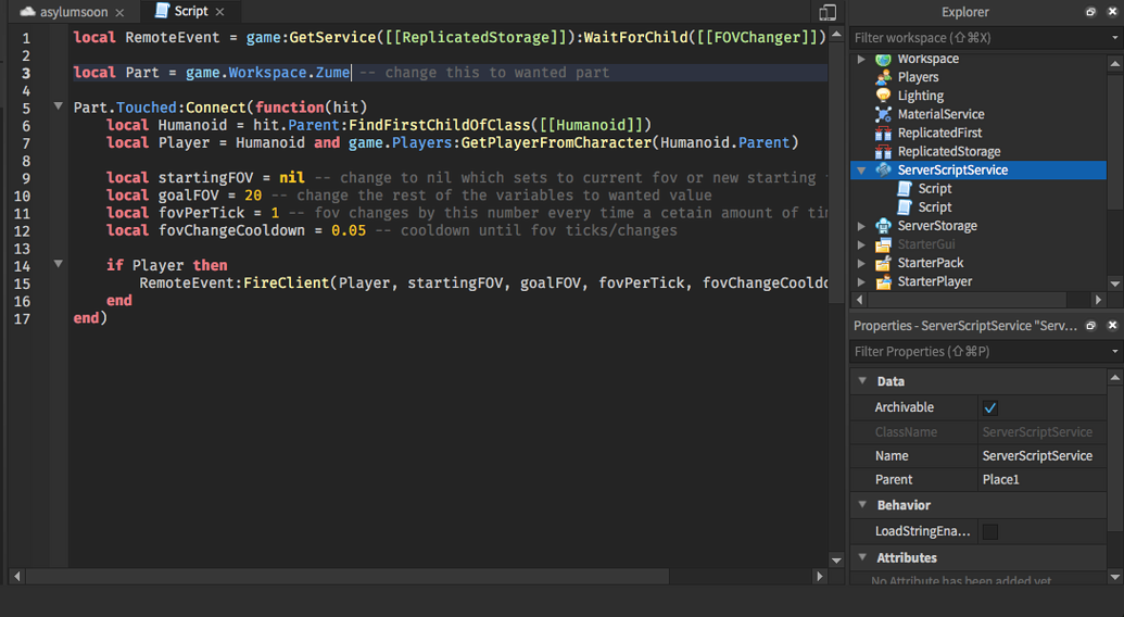 How to make smooth FOV tween script? - Scripting Support - Developer ...