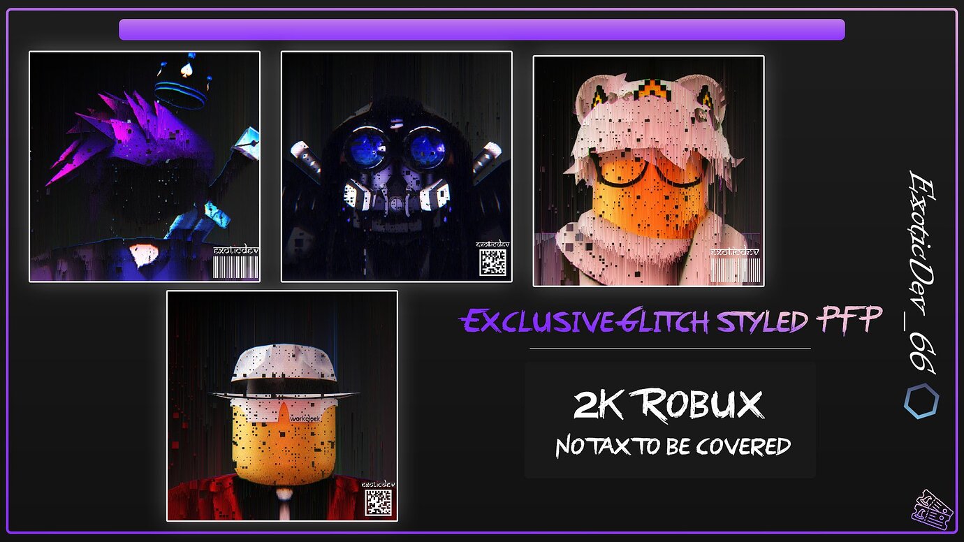 Feedback on my new Glitched style PFP's! - Creations Feedback ...
