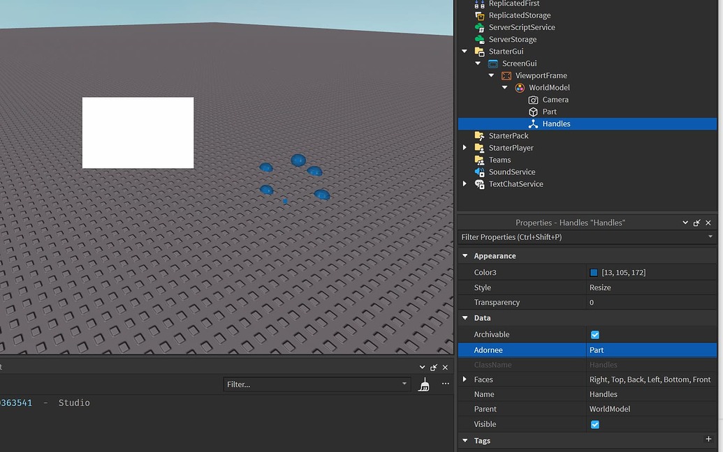 Attempting to render adornments in a WorldModel under a ViewportFrame crashes Roblox - Engine ...