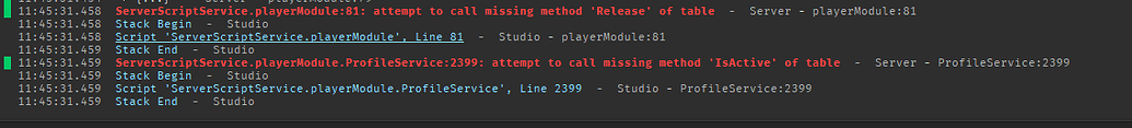 Metatable loses profile-service functions - Scripting Support ...