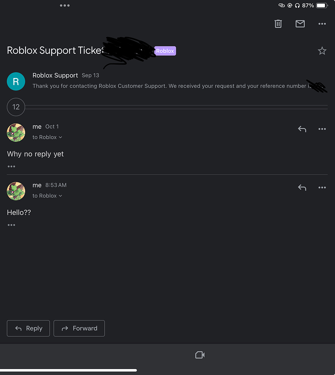 I think ROBLOX blocked me on Gmail - Platform Usage Support - Developer ...