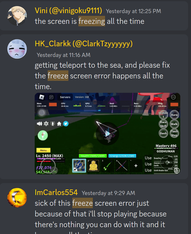 Blox Fruits Mobile Device Freezing - Engine Bugs - Developer Forum | Roblox