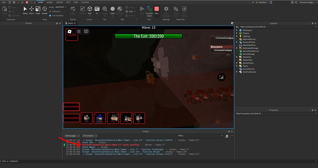 Module Function for units in a tower defense game gets an Stack overflow error - Scripting ...