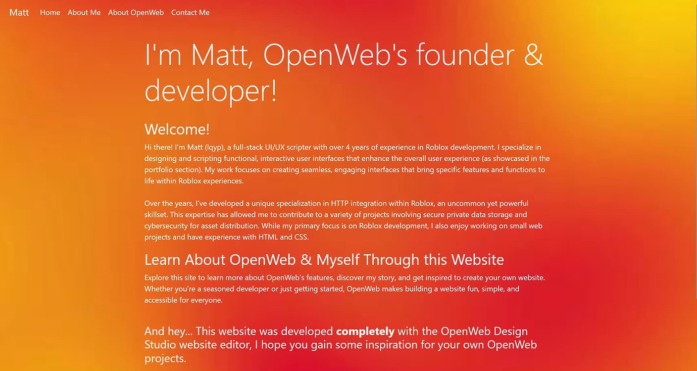 OpenWeb | Create a real website right from a Roblox game - Community Resources - Developer Forum ...