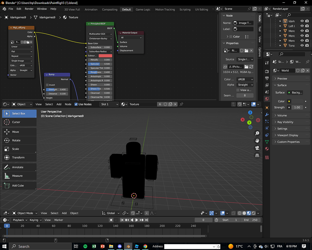 My texture rig isn't appearing right in paint rig, why? - Art Design ...